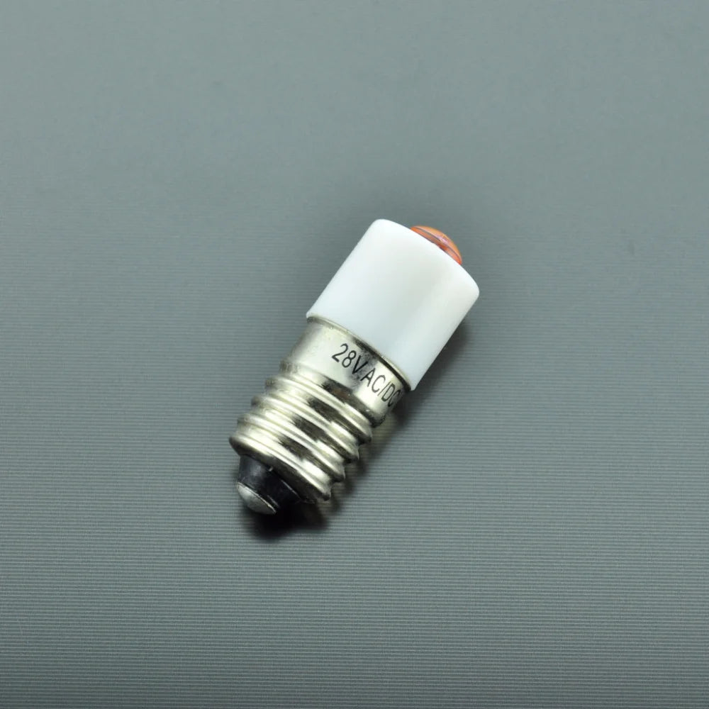E10 LED Indicator Lamp, 28V AC/DC — Plazmo Industries